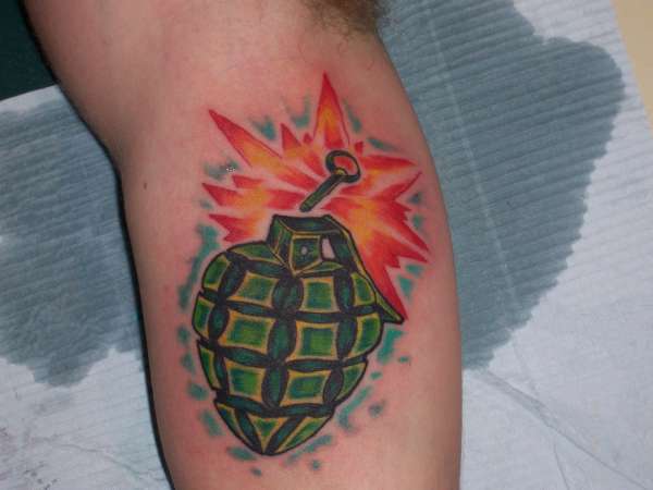 Pineapple Grenade Tattoo